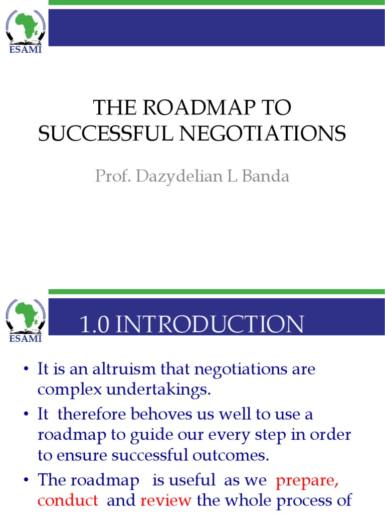 The Roadmap To Successful Negotiations | PDF | Negotiation | Policy