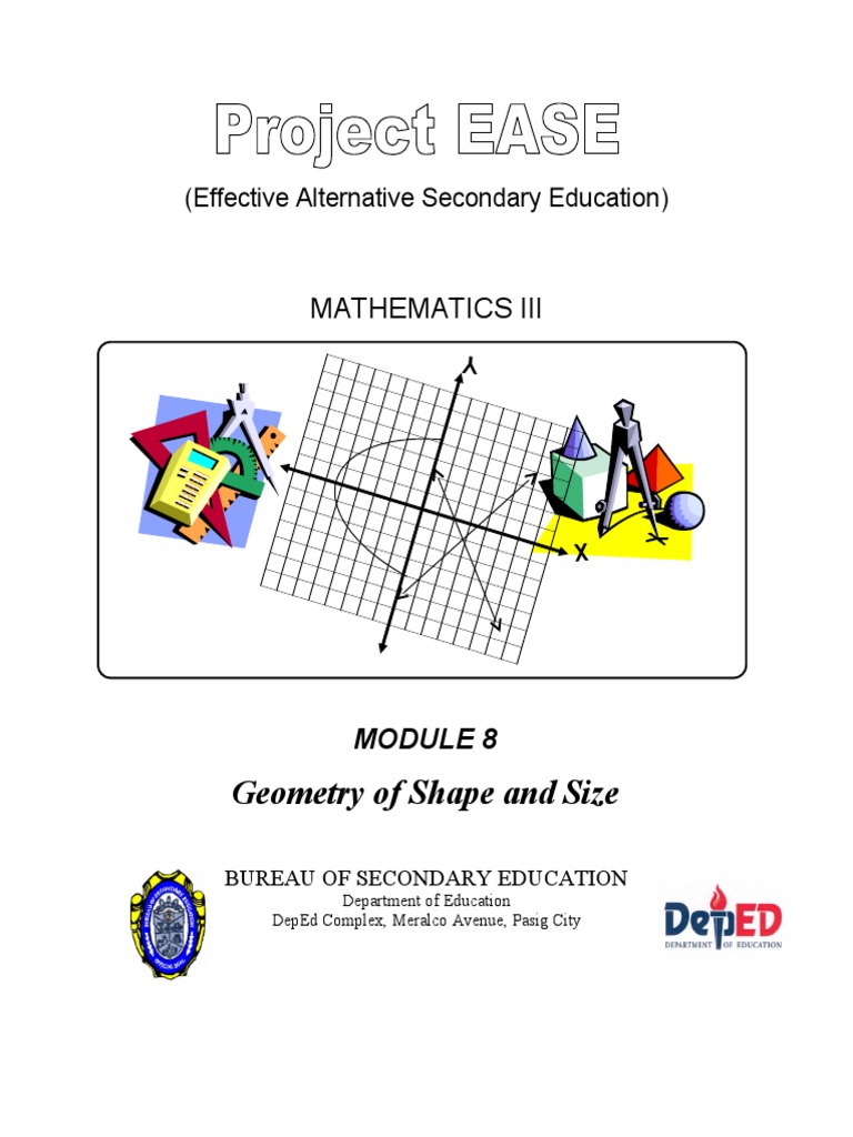 EASE Module 8 Geometry of Shape and Size | PDF | Volume | Sphere