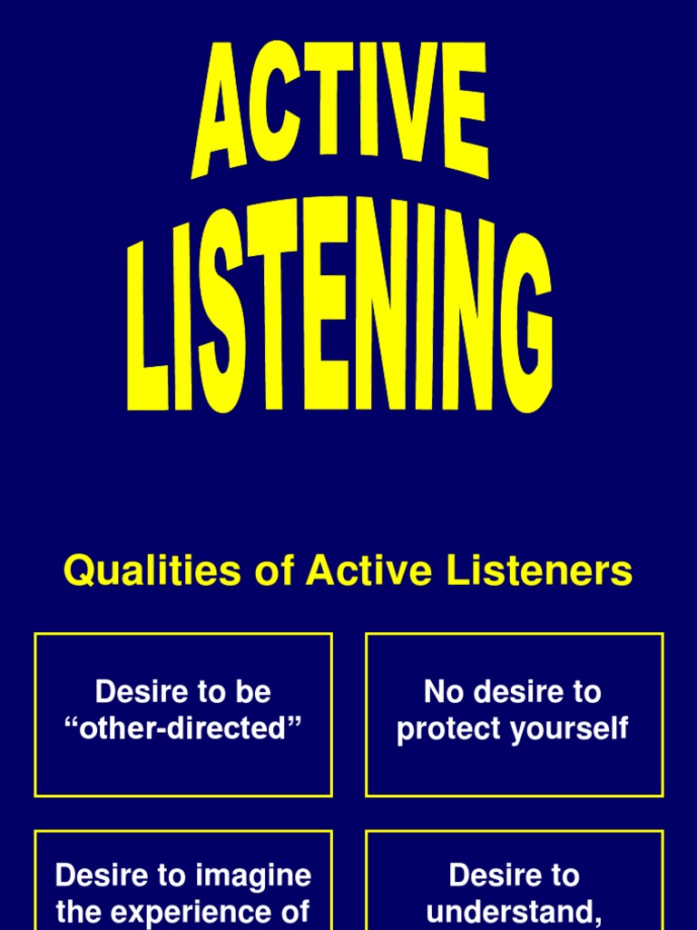 Active Listening | PDF
