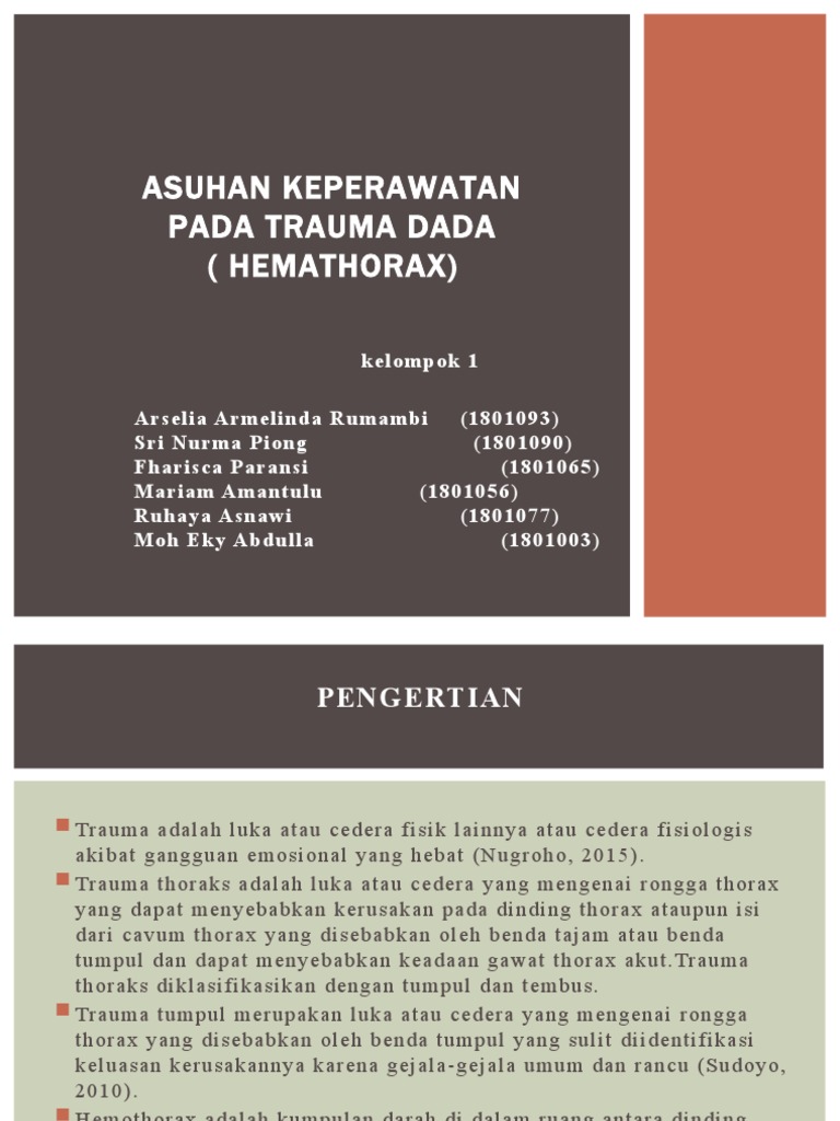 Askep Trauma Dada | PDF