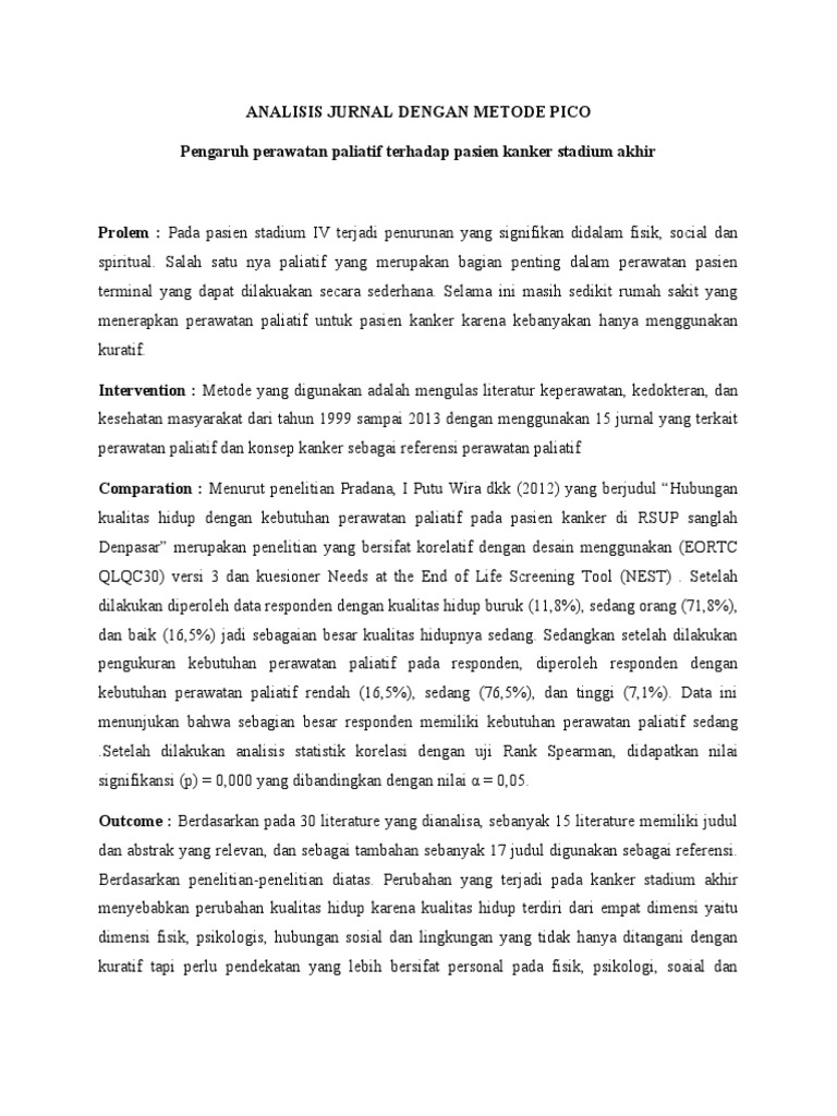 Analisis Metode Pico | PDF | Pengembangan Diri