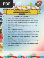 Holiday Homework-Grade 1 | PDF