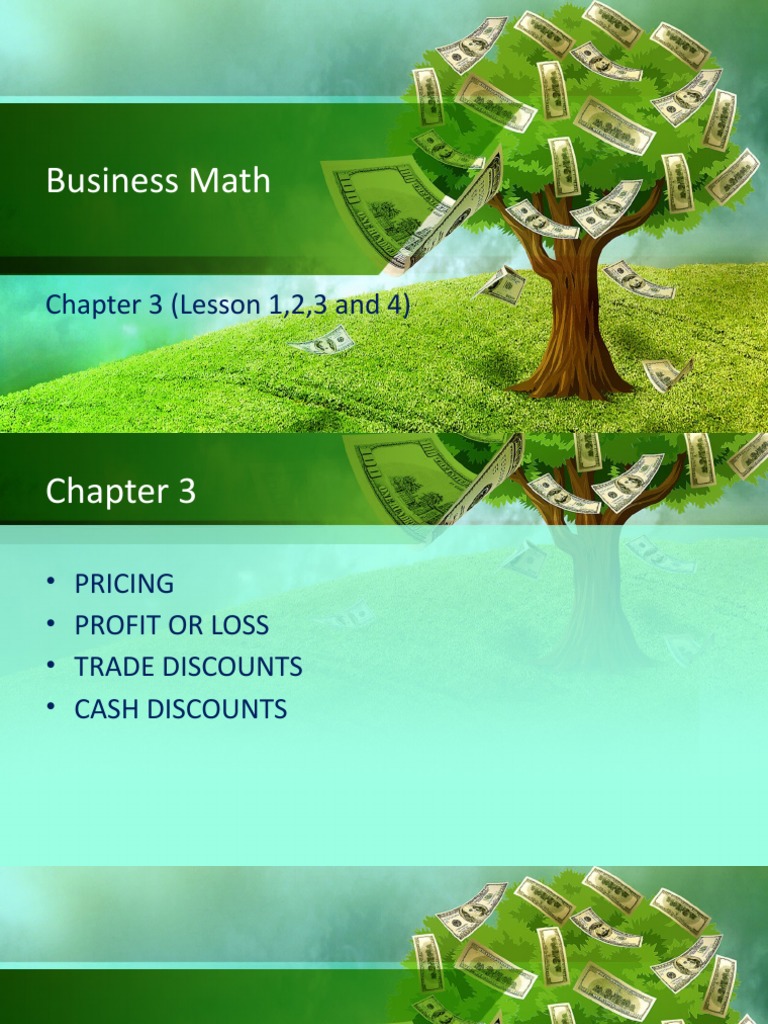 Business Math: Chapter 3 (Lesson 1,2,3 and 4) | PDF | Gross Margin ...