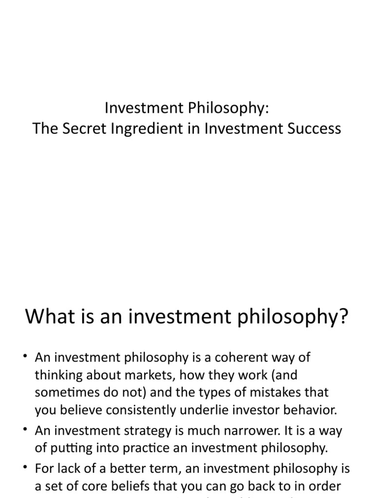 The Secret Ingredient in Investment Success | PDF | Asset Allocation ...