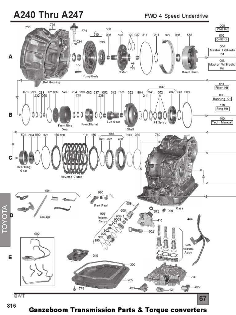 A240 - A245 Vista Explodida | PDF | Transmission (Mechanics ...