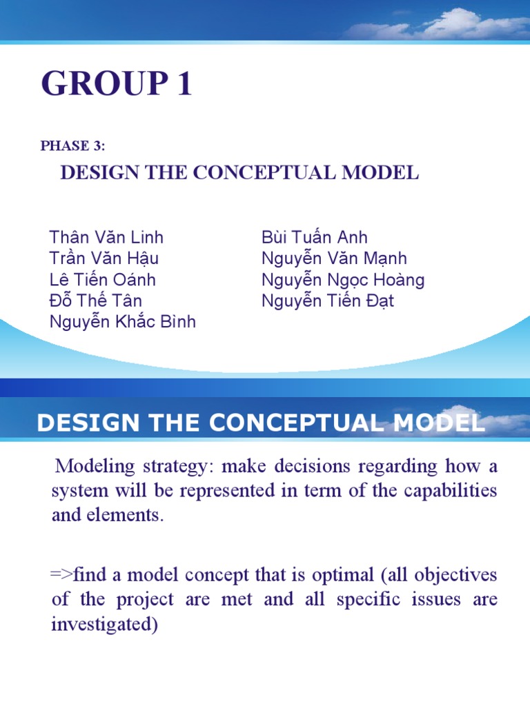 Group 1: Design The Conceptual Model | PDF | Conceptual Model | Simulation