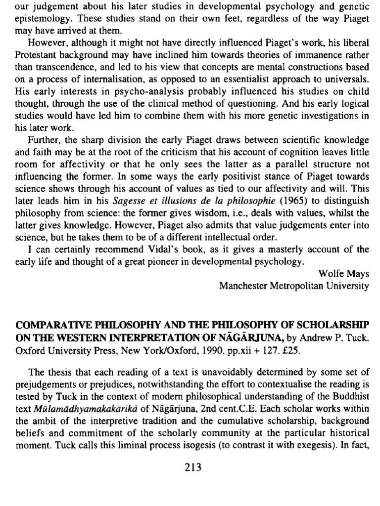 Comparative Philosophy Andrew Tuck - Bilmoria 1995 Review | PDF ...