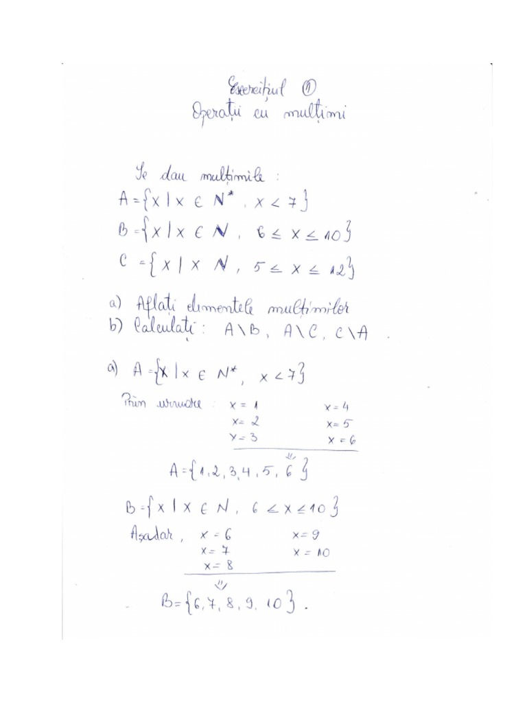 Exerciții Pentru Examen Matematică | PDF