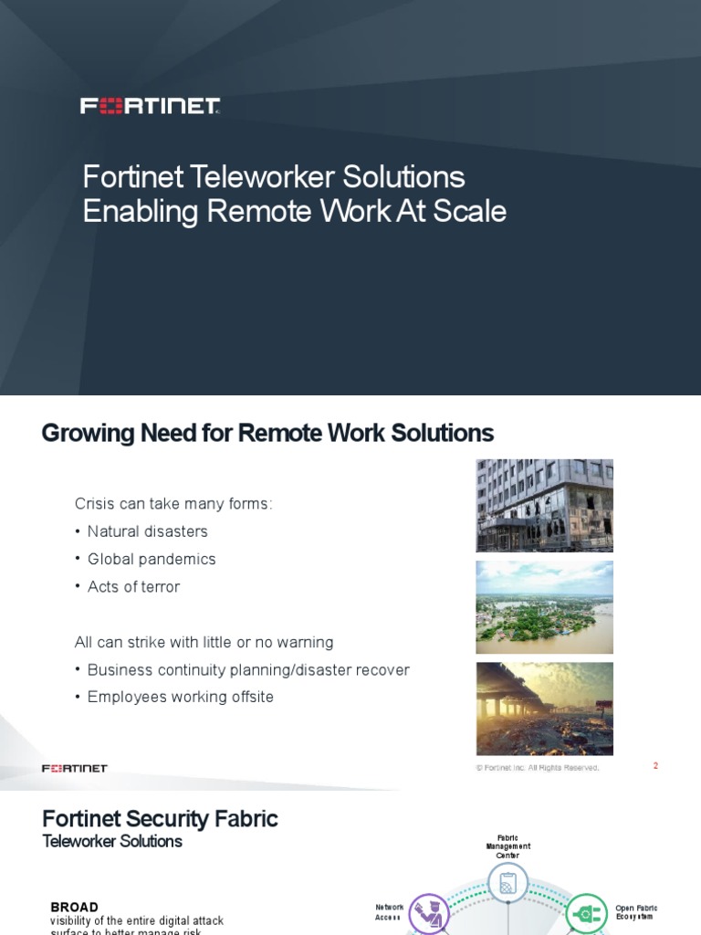 Fortinet Teleworker Solution Customer Presentation | PDF | Cloud ...