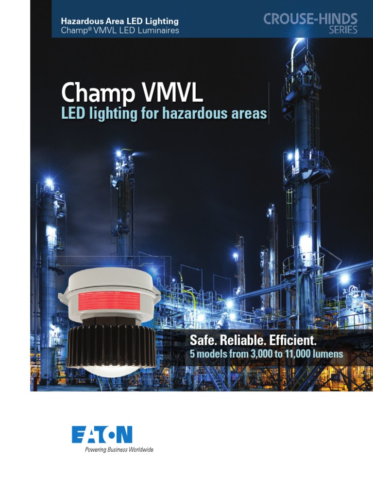 Crouse Hinds Champ VMVL Led Brochure | PDF | Lighting | Fluorescent Lamp