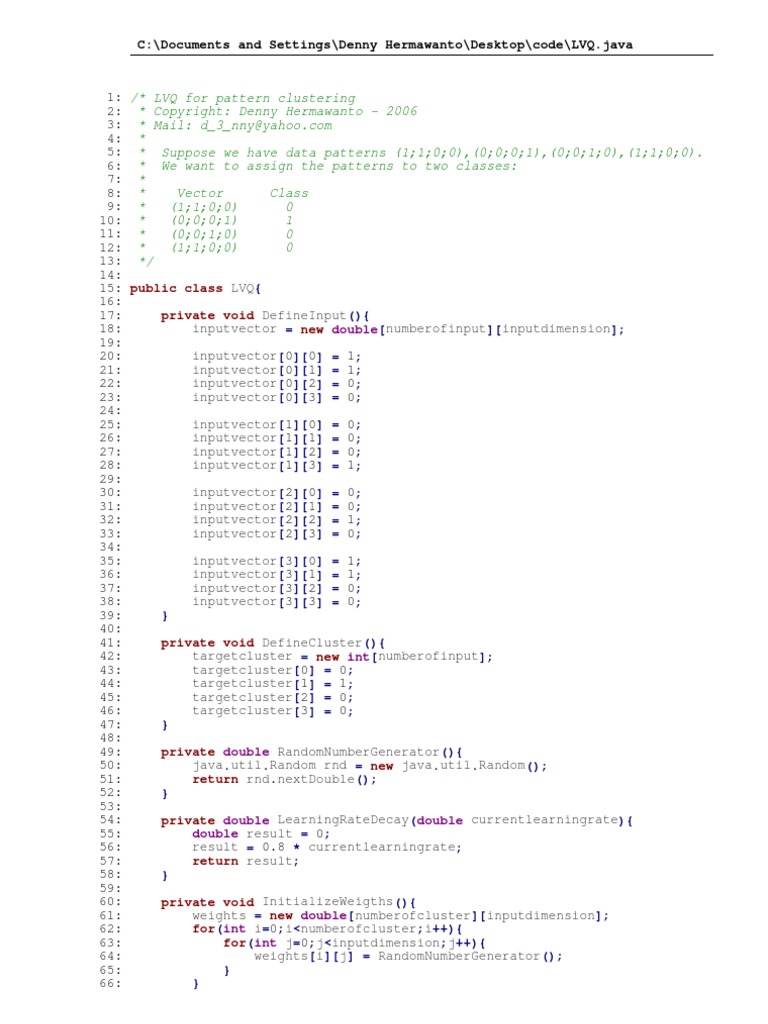 Linear Vector Quantization Neural Network Pdf Artificial Neural Network Computer Programming 0977