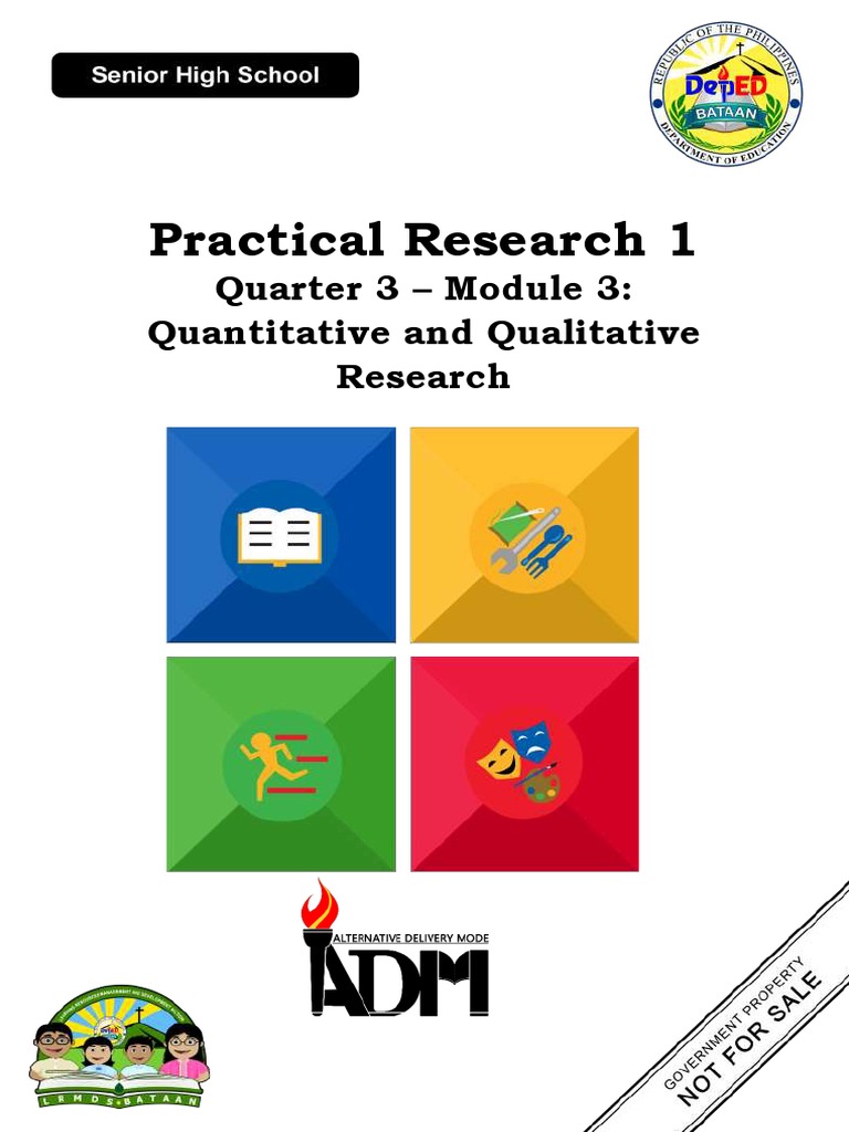 Practical Research 1: Quarter 3 - Module 3: Quantitative and ...