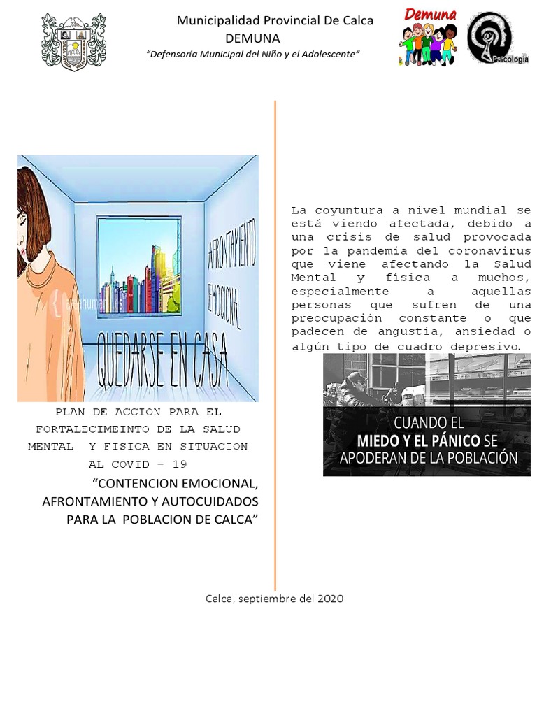 Plan de Accion Mental y Fisca | PDF | Las emociones | Salud mental