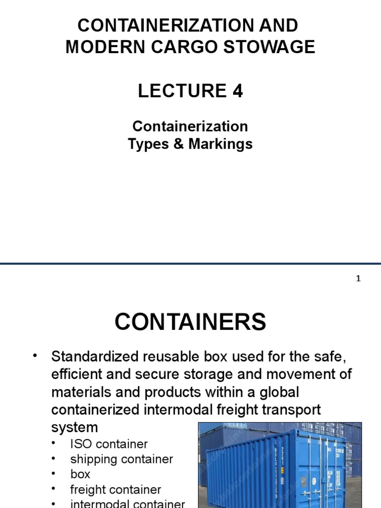 Containerization and Modern Cargo Stowage | PDF | Freight Transport ...