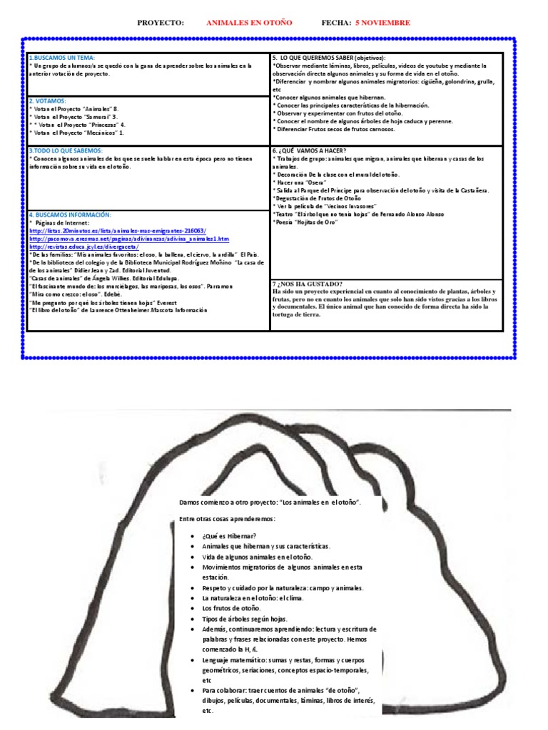 Proyecto animales en otoño | PDF | Naturaleza