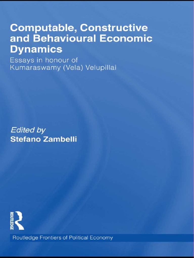 Zambelli, Stefano - Computable, Constructive and Behavioural Economic Dynamics | PDF | Economics ...