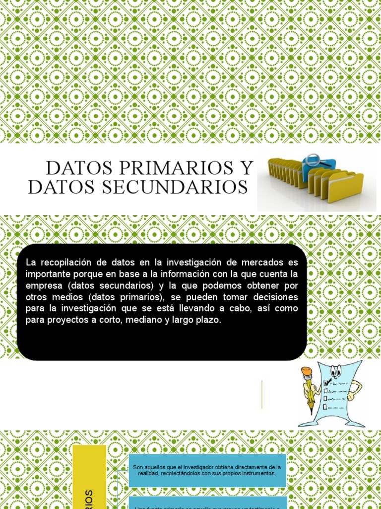 Datos Primarios y Datos Secundarios-Semana6 | PDF | Cuestionario ...