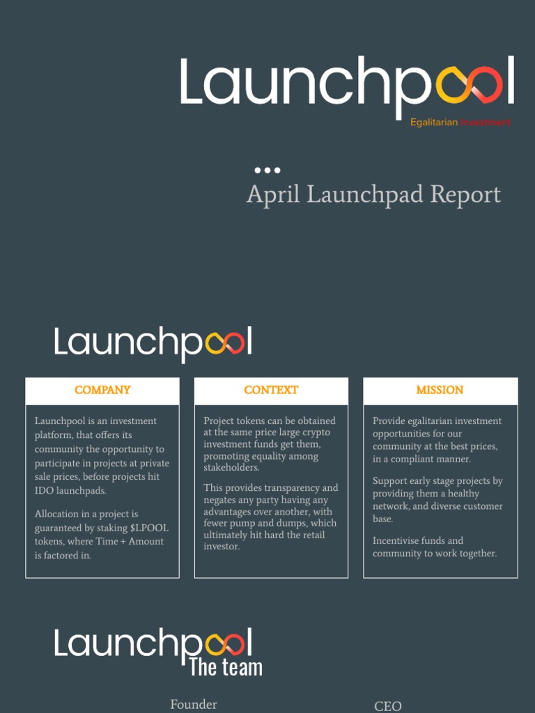 Launchpool Launchpad April Report | PDF | Investing | Business