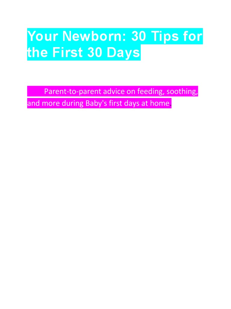 Your Newborn | PDF