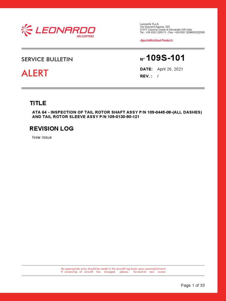 Alert: Service Bulletin | Download Free PDF | Helicopter | Nature