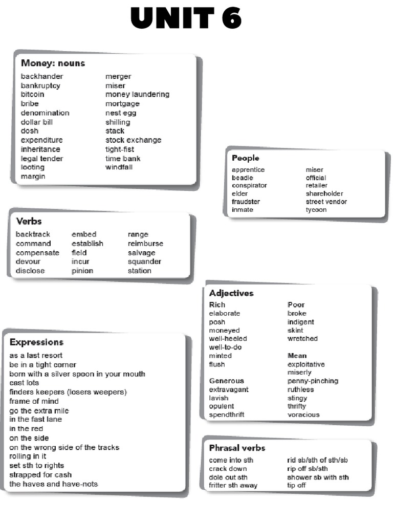 Unit 6 Summary Close Up c2 | PDF