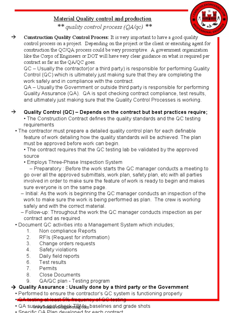 Quality Control Process | PDF | Quality Assurance | Business