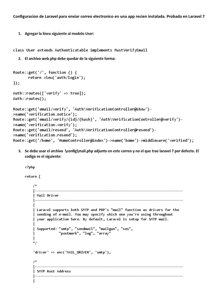Laravel 7 Send Email | PDF | Port (Computer Networking) | Transport ... Laravel 7 Send Email | PDF | Port (Computer Networking) | Transport ...