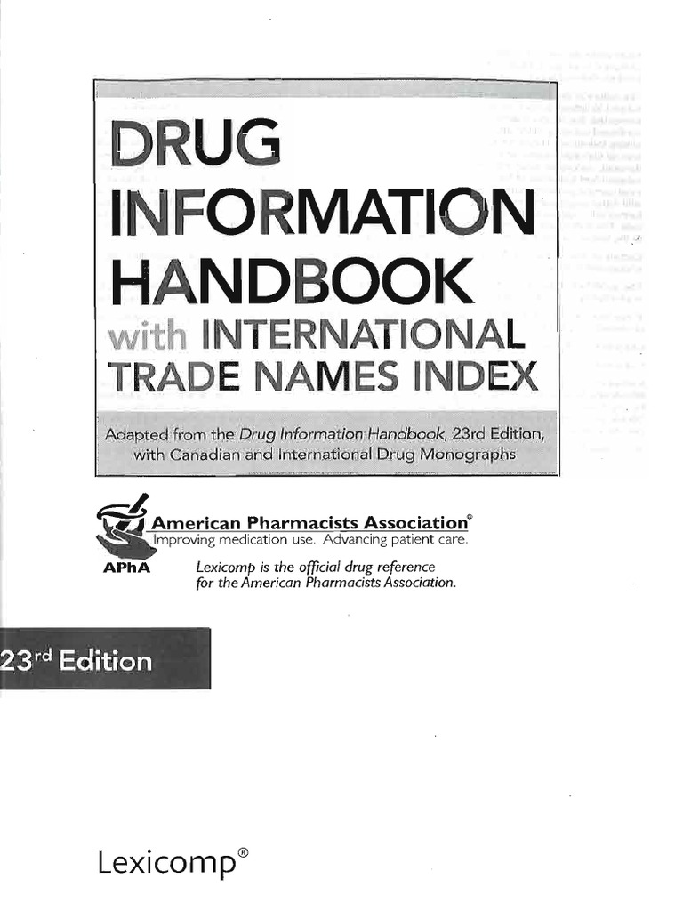 Lexi-Comp's Drug Information Handbook 23rd - Ed - 2014-2015 | PDF