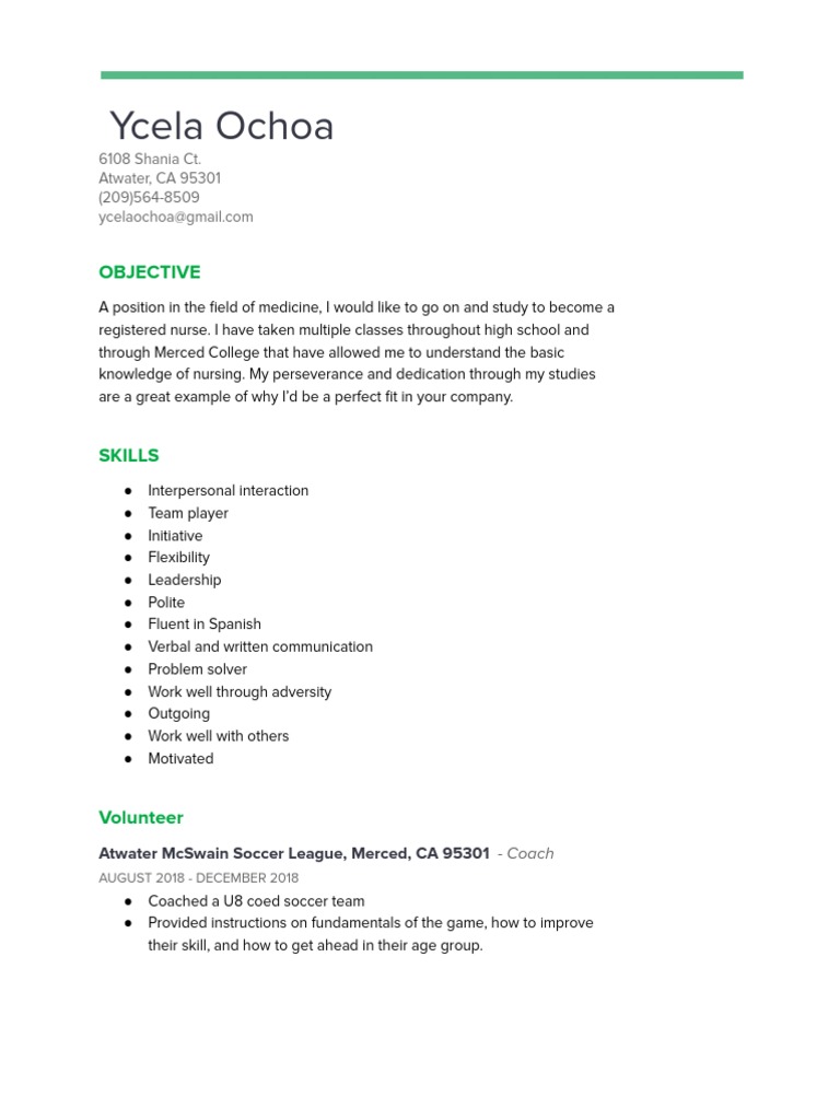 Aspiring Nurse with Leadership Skills | PDF