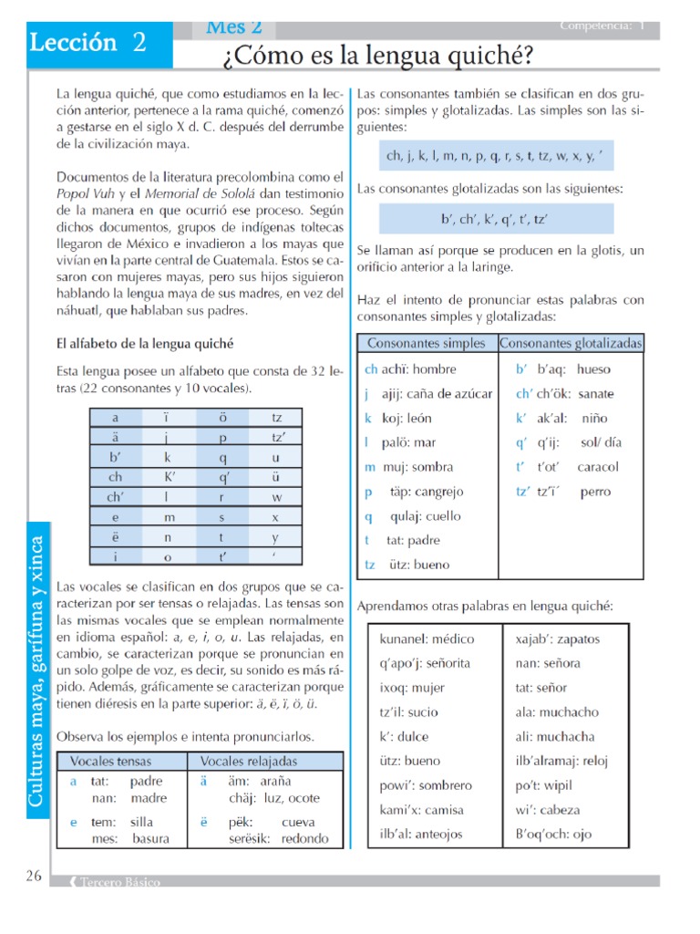 Lengua Quiche | PDF