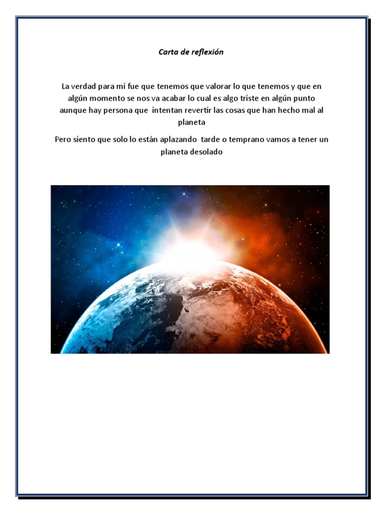 Carta de Reflexión | PDF
