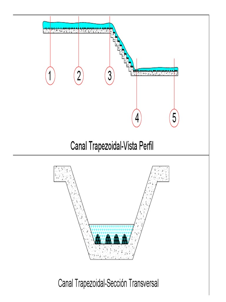 Representaciones geométricas de la sección transversal y perfil de un ...