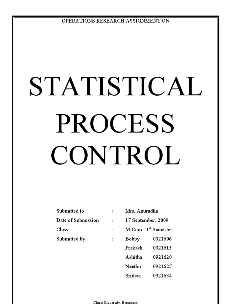 Statistical Process Control | PDF