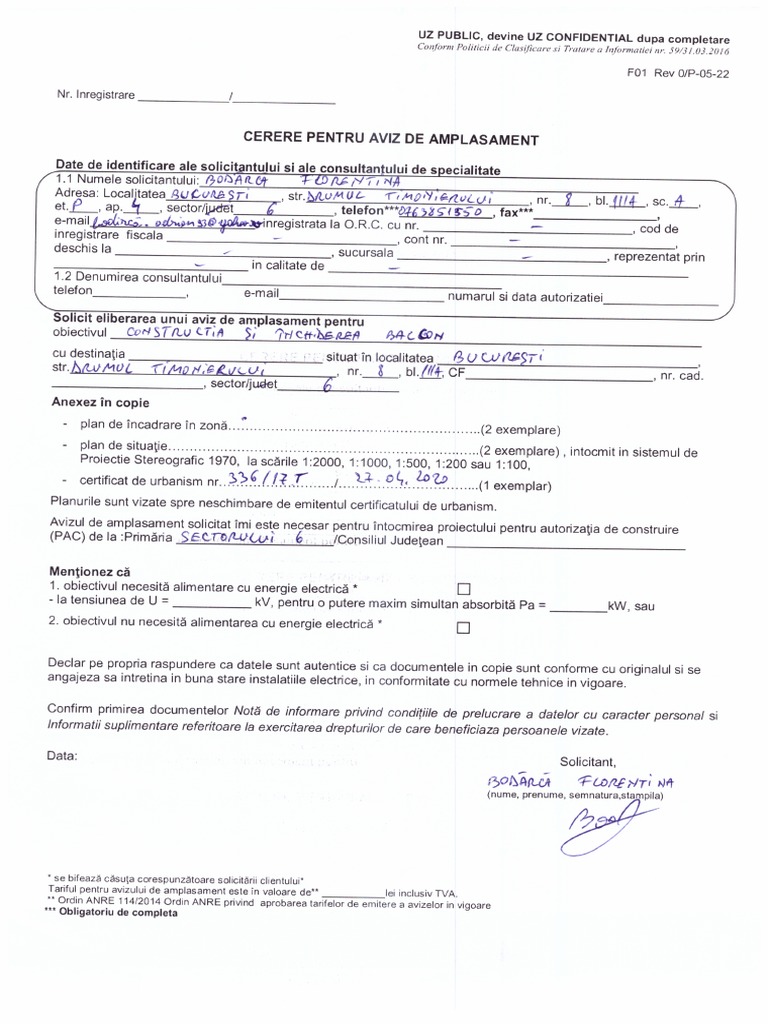 Cerere Aviz E-Distributie | PDF