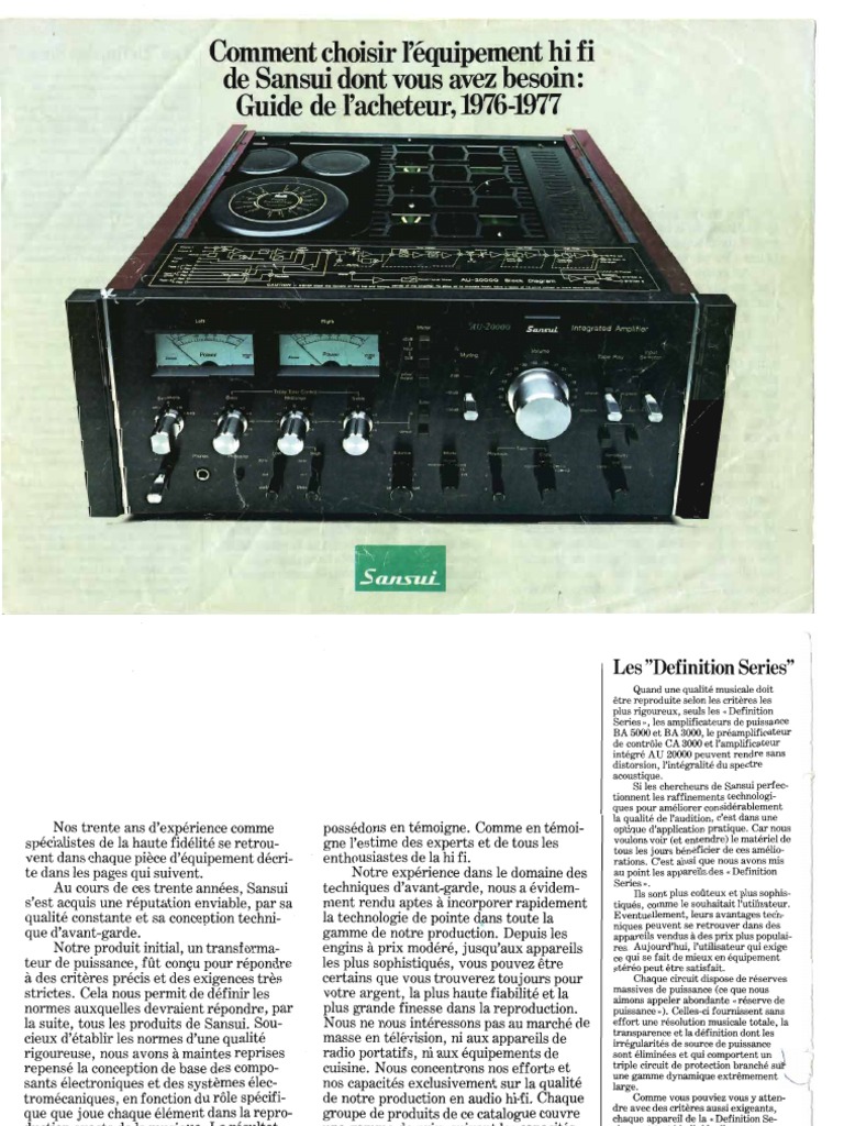Sansui Catalogue - 1976 1977 2 | PDF