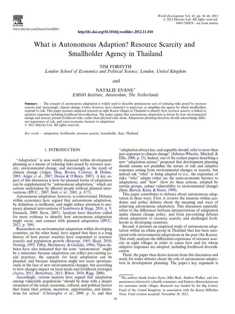 What Is Autonomous Adaptation | PDF | Crop Rotation | Agriculture