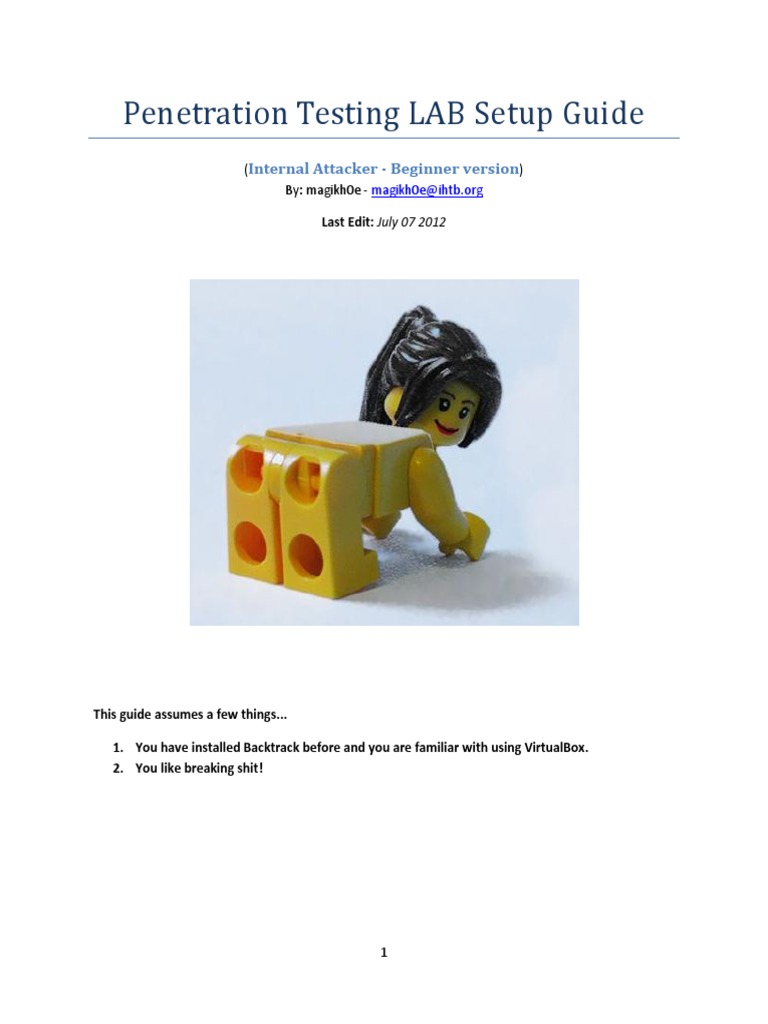 Penetration Testing LAB Setup Guide: Internal Attacker - Beginner ...