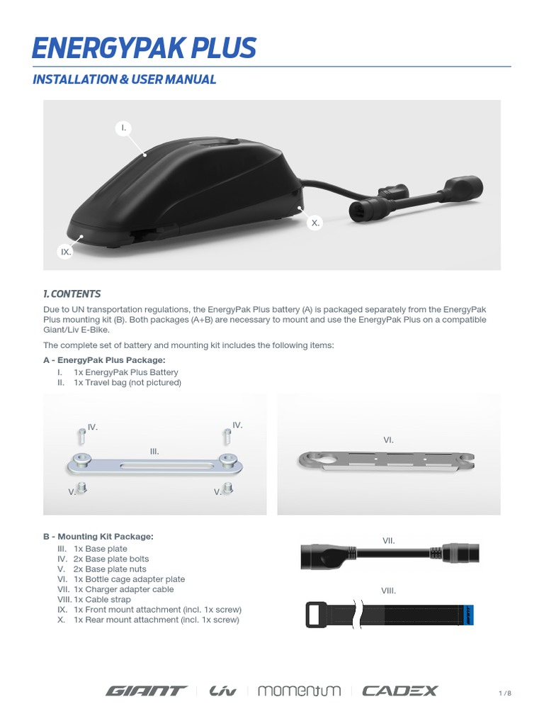 EnergyPak Plus User Manual - EN | PDF | Battery Charger | Nut (Hardware)
