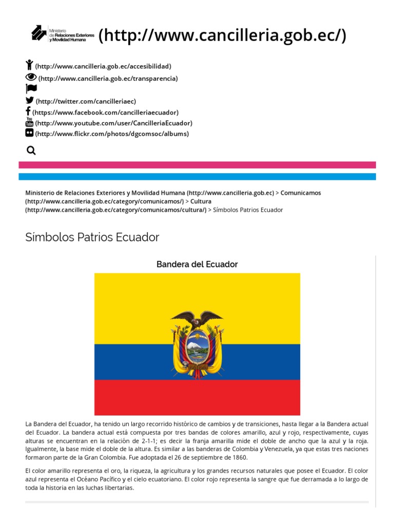 La Historia Y Significado De Los Símbolos Patrios De Ecuador Su