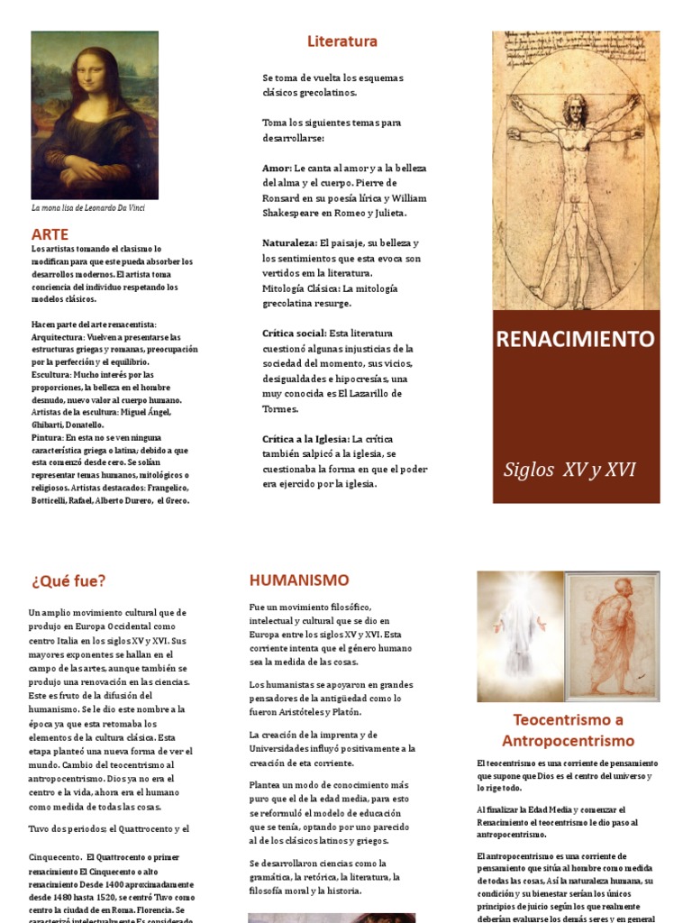 Folleto Renacimiento | PDF | Renacimiento | Escultura