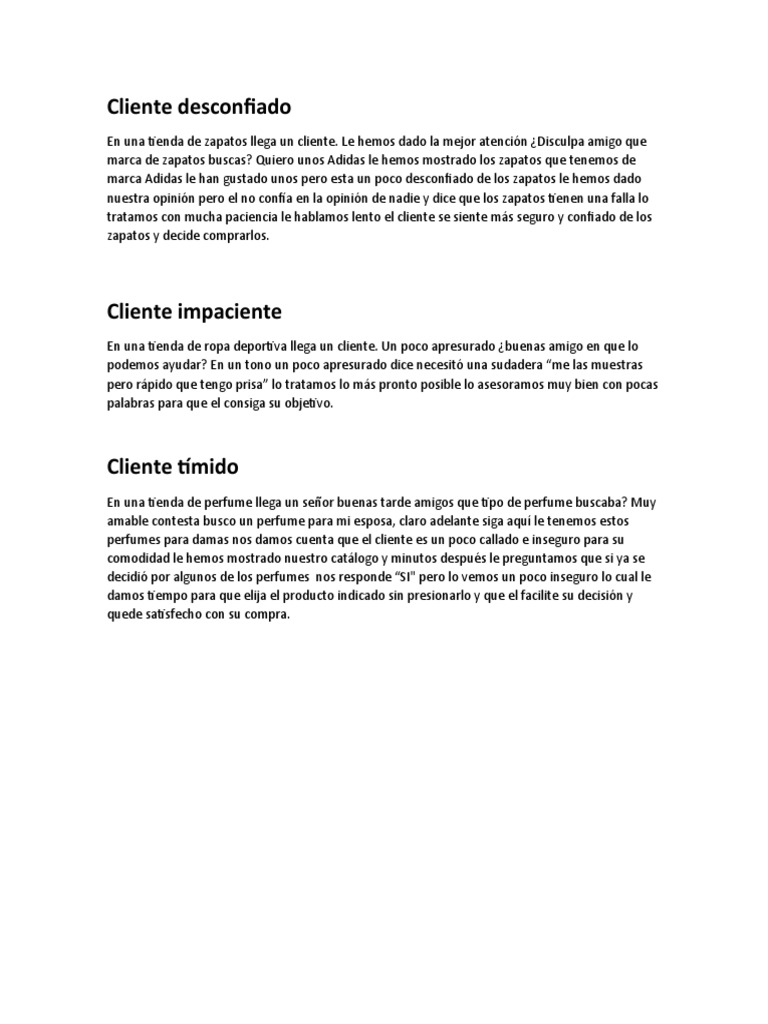 Cliente Desconfiado | PDF