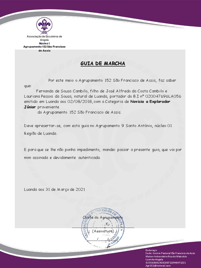 Guia de Marcha 2 | PDF