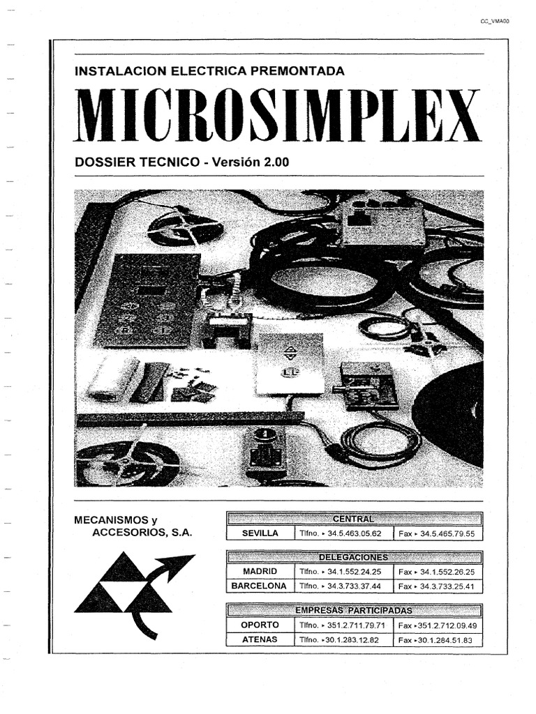 MAC PUARSA (Manual de Maniobra Premontada Micro SIMPLEX v.2.00) | PDF