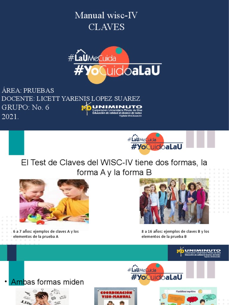 WISC IV (1) Claves Vocabulario | PDF | Sicología | Ciencia cognitiva