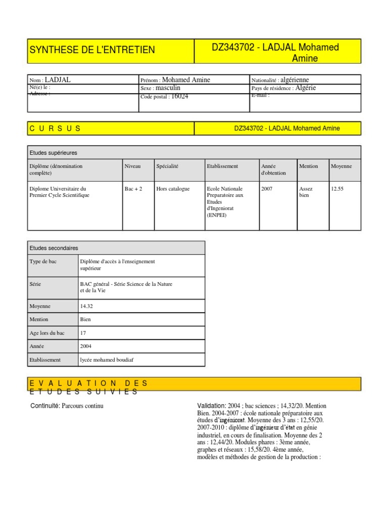 Avis de Scac Favorable | PDF | Science | Science et technologie