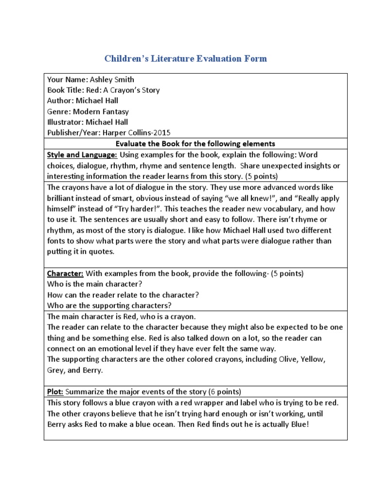 Modern Fantasy Evaluation Form | PDF | Empathy | Drawing