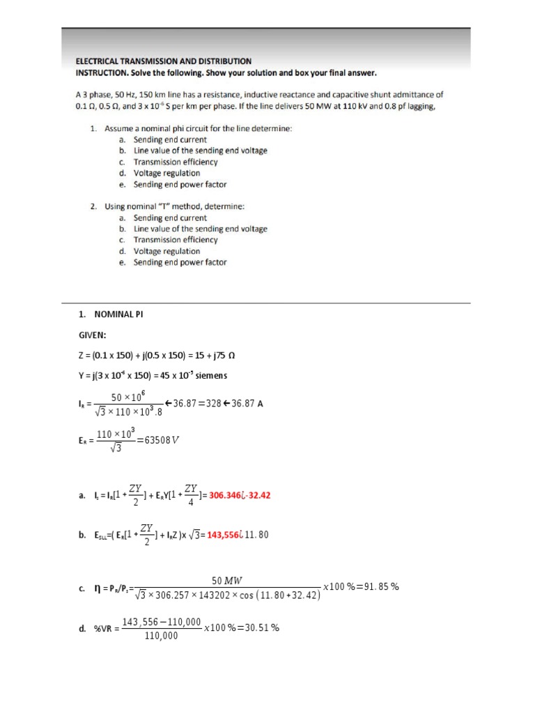 Nominal Pi vs. Nominal T Methods | PDF