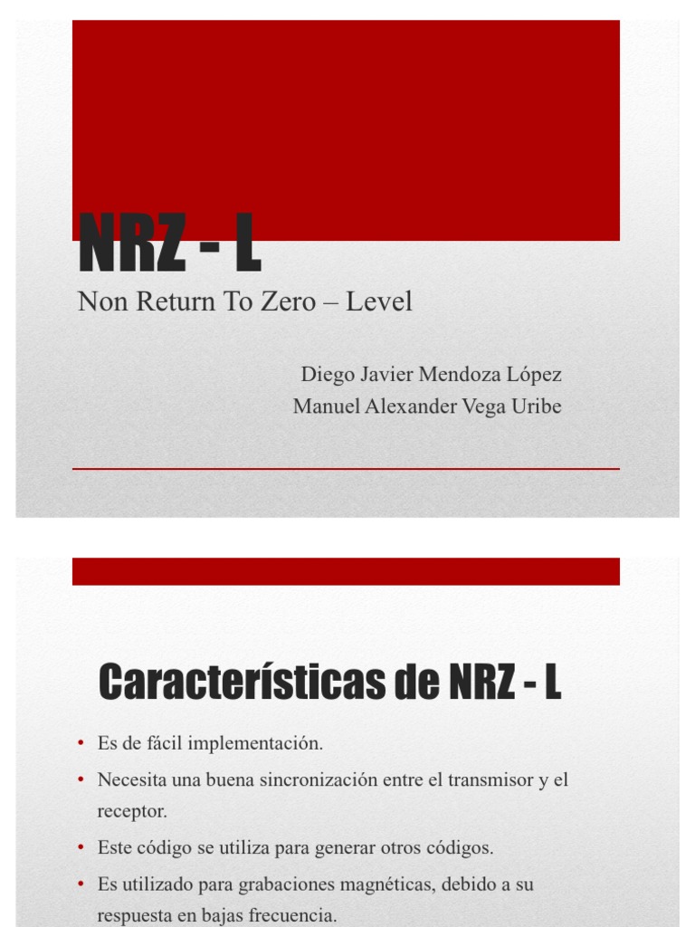 NRZ - L | PDF | Telecomunicaciones | Ingeniería de difusión