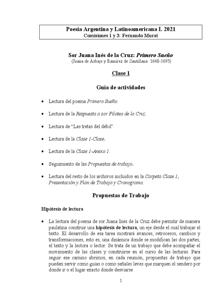 Actividades sobre Sor Juana Inés de la Cruz | PDF | Poesía | Science