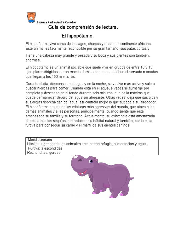 C. de Lectura El Hipopótamo | PDF